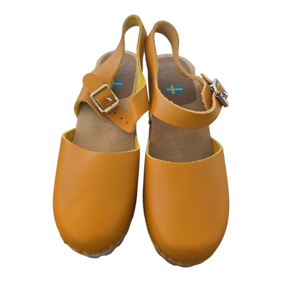MIA | Shoes | Mia Abba Abby Leather Swedish Clogs Mustard Yellow ...